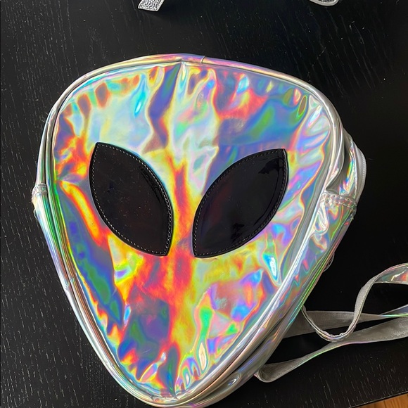 Bags | Holographic Alien Backpack | Poshmark